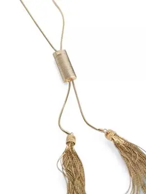 Balmain Long Brass Tassel Necklace