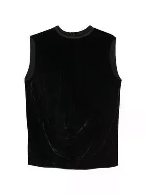 Rick Owens Draped Velvet Top - Black