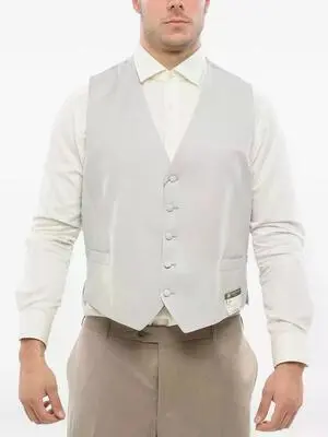 Corneliani Jetted-pockets Wool Waistcoat