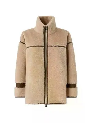 Pinko Faux Shearling Panelled Coat
