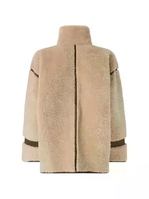 Pinko Faux Shearling Panelled Coat