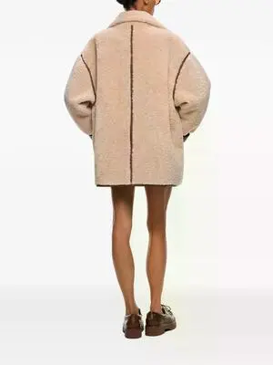 Pinko Faux Shearling Panelled Coat
