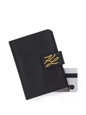 Karl Lagerfeld Logo-plaque Passport Holder