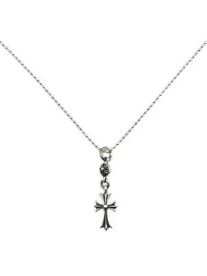 Chrome Hearts Tiny Cross Ball-chain Necklace - Silver