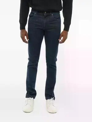 Corneliani Logo-patch Jeans - Blue