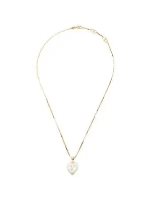 Valentino Garavani Vlogo Signature Heart Pendant Necklace - Gold