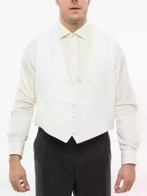 Corneliani Single-breasted Embroidered Waistcoat - White