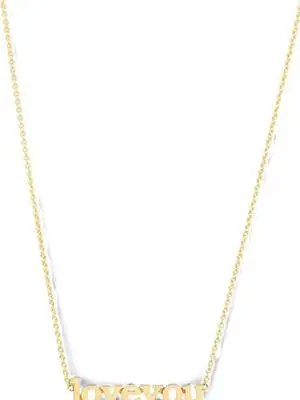 JENNIFER MEYER Love You" Necklace In 18k Yellow