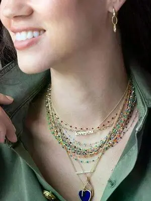 JENNIFER MEYER Love You" Necklace In 18k Yellow