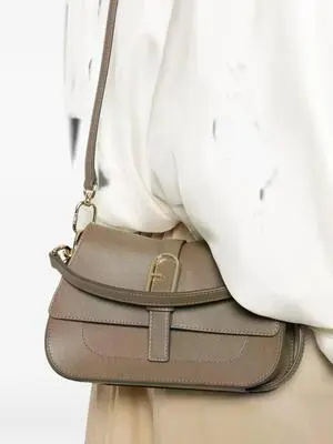 Furla Arch-logo Leather Shoulder Bag