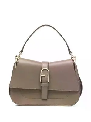 Furla Arch-logo Leather Shoulder Bag - Brown