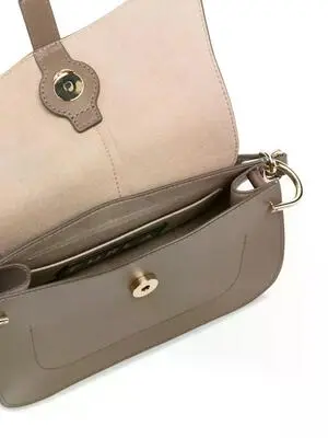 Furla Arch-logo Leather Shoulder Bag - Brown