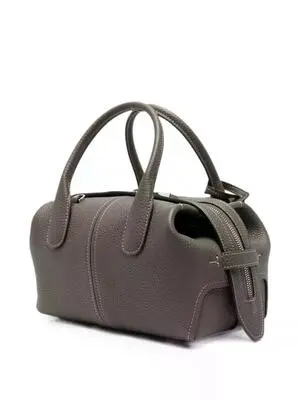 TOD'S Logo-patch Pebbled Tote Bag