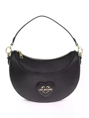 Moschino Heart-patch Shoulder Bag - Black