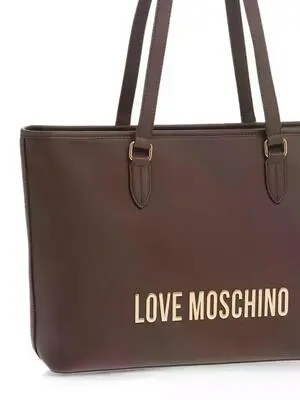 Moschino Logo-lettering Tote Bag - Brown