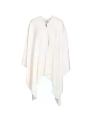 Fendi Ff-jacquard Frayed-hem Poncho - White