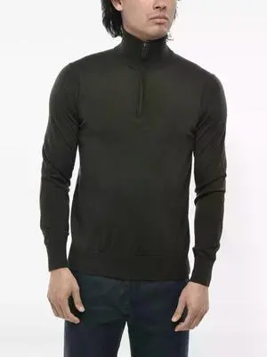 PAOLO PECORA Half-zip Elbow-patchs Polo Shirt