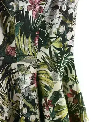 Philipp Plein Sleeveless Floral Print Midi Dress