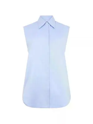 MOORER Sleeveless Box-pleat Shirt