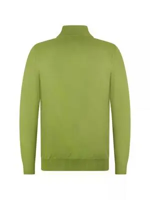 MOORER Casoni-mll Zip-up High-neck Cardigan - Green