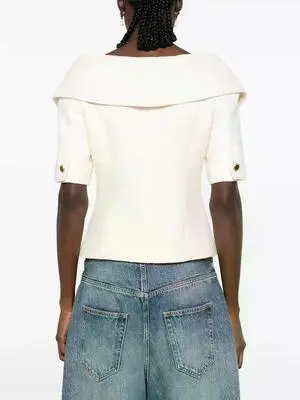 Alessandra Rich Off-shoulder Bouclé Jacket