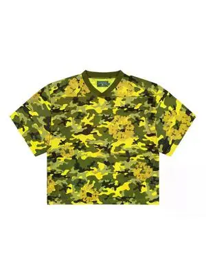 DENIM TEARS Camouflage Wreath Mesh T-shirt - Yellow