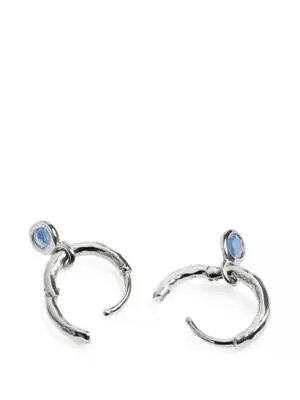 Monica Vinader Sapphire Pendant Hoop Earrings
