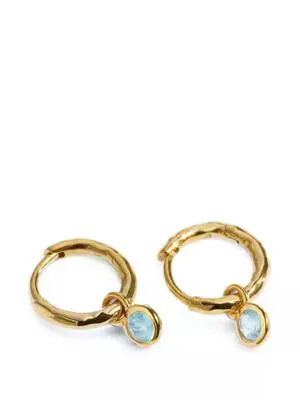 Monica Vinader Hammered Effect Aquamarine Pendant Earrings
