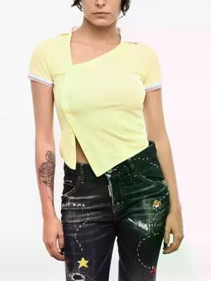 Dsquared2 Asymmetric-neck T-shirt - Yellow
