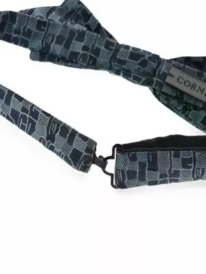 Corneliani Abstract-pattern Silk Bow Tie - Green