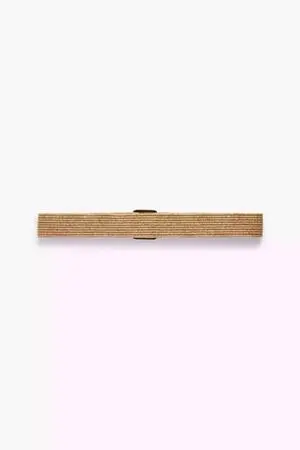 Liviana Conti Woven Square-buckle Belt - Neutrals