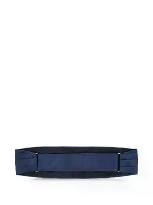 Corneliani Pleated Silk Cummerbund - Blue