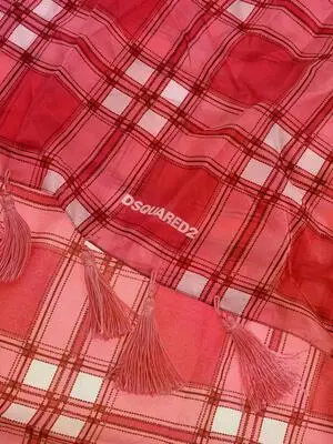 Dsquared2 Checked-pattern Tassel-trim Scarf