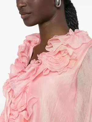 PAPER LACE Ruffled Tiered Mini Dress