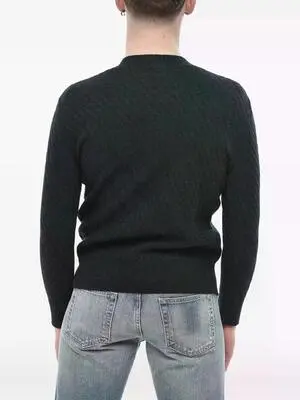 PAOLO PECORA Textured-knit Wool Sweater - Green