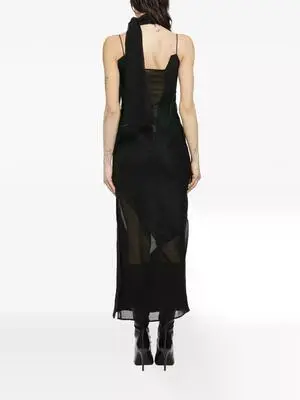 YEHUAFAN Semi-sheer Midi Dress
