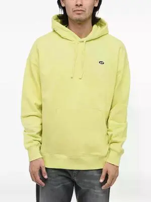 DIESEL® Logo-patch Pouch-pocket Hoodie - Yellow