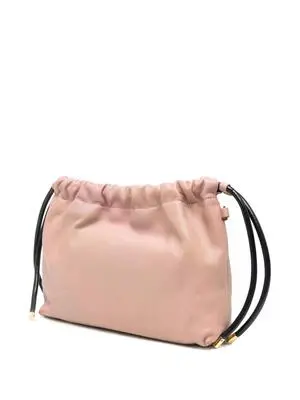 N°21 Eva Ruched Leather Shoulder Bag - Pink