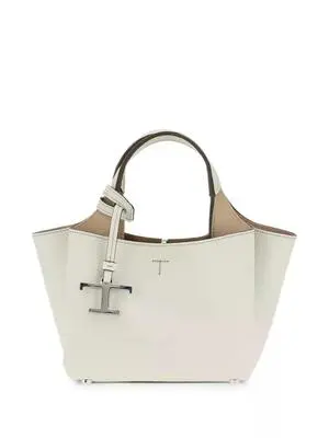 TOD'S T Timeless Leather Tote Bag - Neutrals