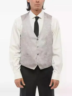 Corneliani Leaf-pattern Waistcoat - Grey