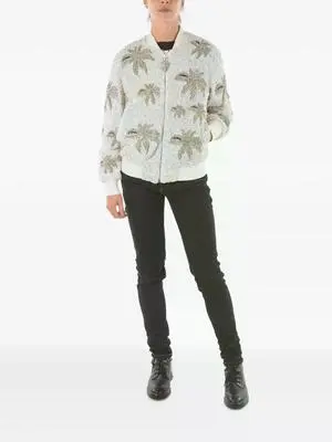 Philipp Plein Sequin-embellished Bomber Jacket - White