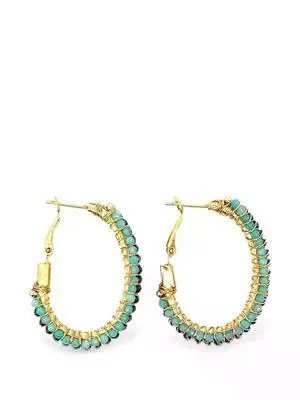 Gas Bijoux Lyre Beaded Hoop Earrings - Gold