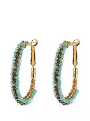 Gas Bijoux Beaded Hoop Earrings