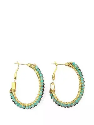 Gas Bijoux Beaded Hoop Earrings - Gold