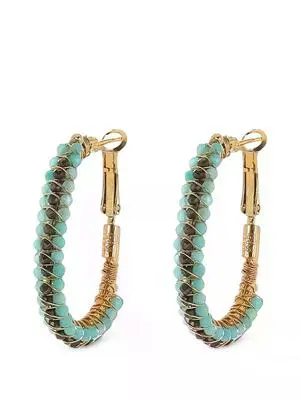GAS BIJOUX Gas Bijoux Beaded Hoop Earrings
