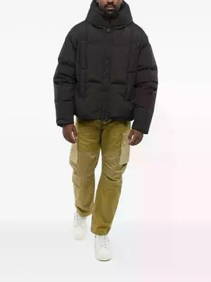 Bacon Logo-patch Hooded Jacket - Black