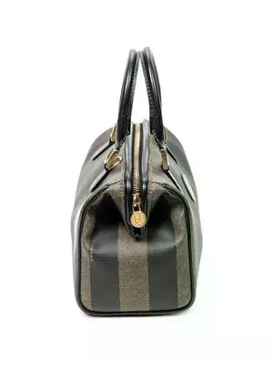 Fendi Mini Pequin Boston Tote Bag
