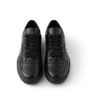 Prada Downtown Leather Lace-up Sneakers