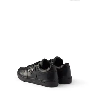 Prada Downtown Leather Lace-up Sneakers