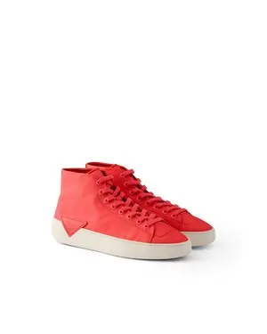 Prada High-top Re-nylon Sneakers - Orange